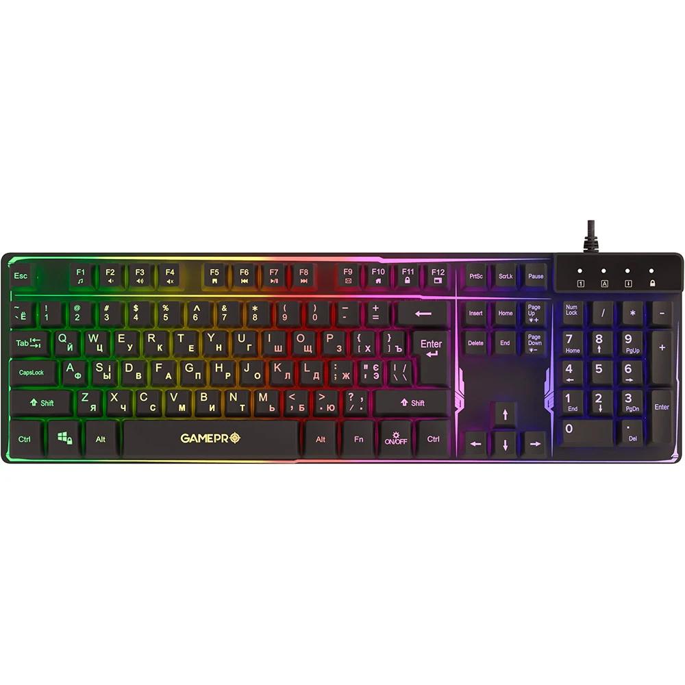Купити Клавіатура GamePro GK576 Nitro+ RGB USB Black (GK576) | CompX