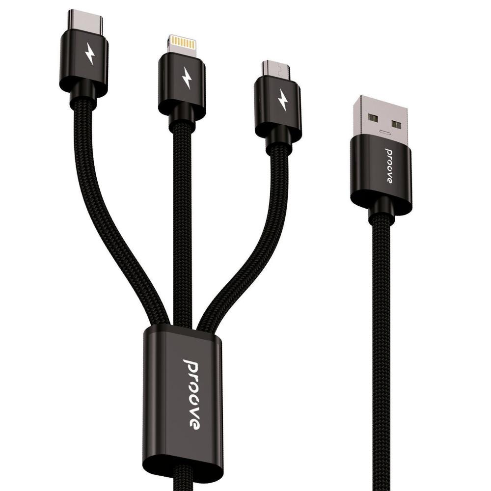 Купити Кабель Proove Triple Connection 3 in 1 Type-C + Micro USB ...